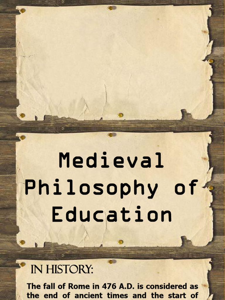 GROUP 1 (Medieval Philosophy of Education) | PDF