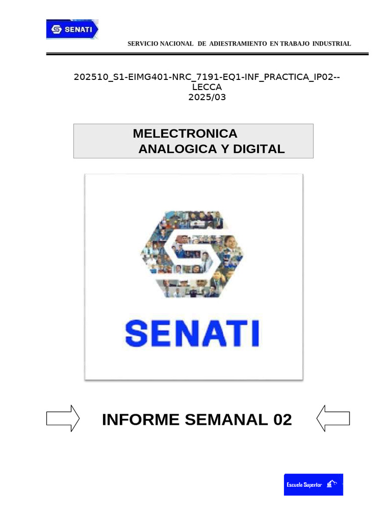 2025 s1 Eimg402 NRC 7192 Eq1 Inf Practica Ip01 Lecca Amplificador | PDF | Amplificador ...