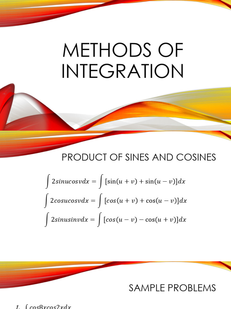 Methods of Integration About Engineering | PDF | Trigonometric Functions | Functions And Mappings