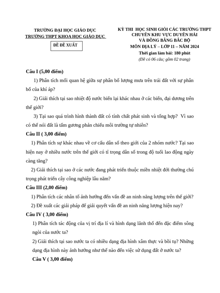 ĐỊA 11 - KHGD | PDF