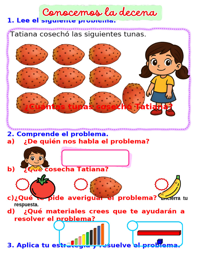 Ficha Conocemos La Decena | PDF