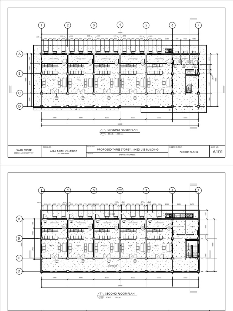 3 Storey Commercial Building | PDF | Buildings And Structures ...
