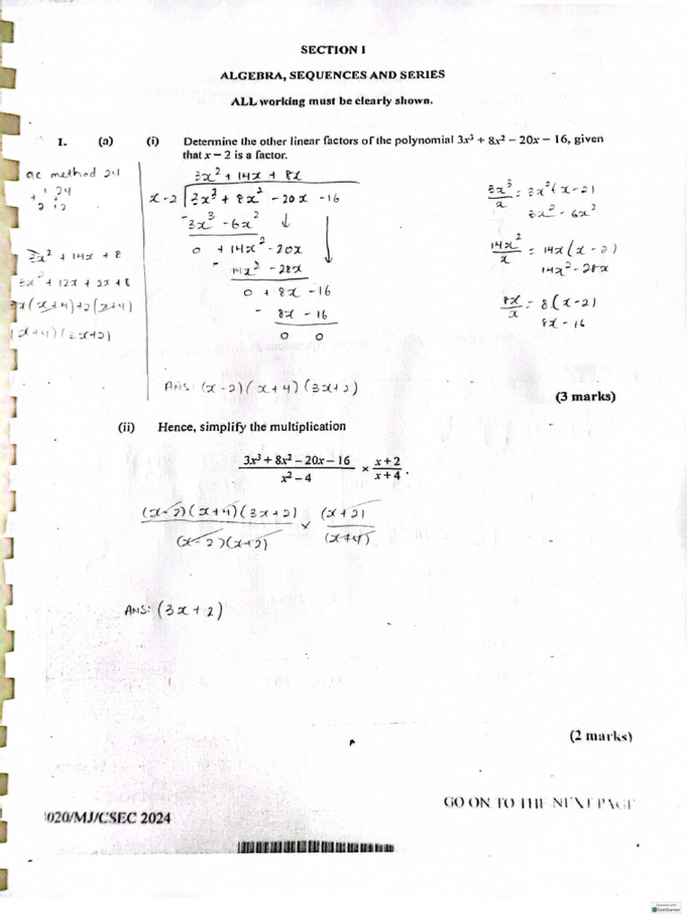 Addmaths June Paper 2 Solution ( Part) | PDF