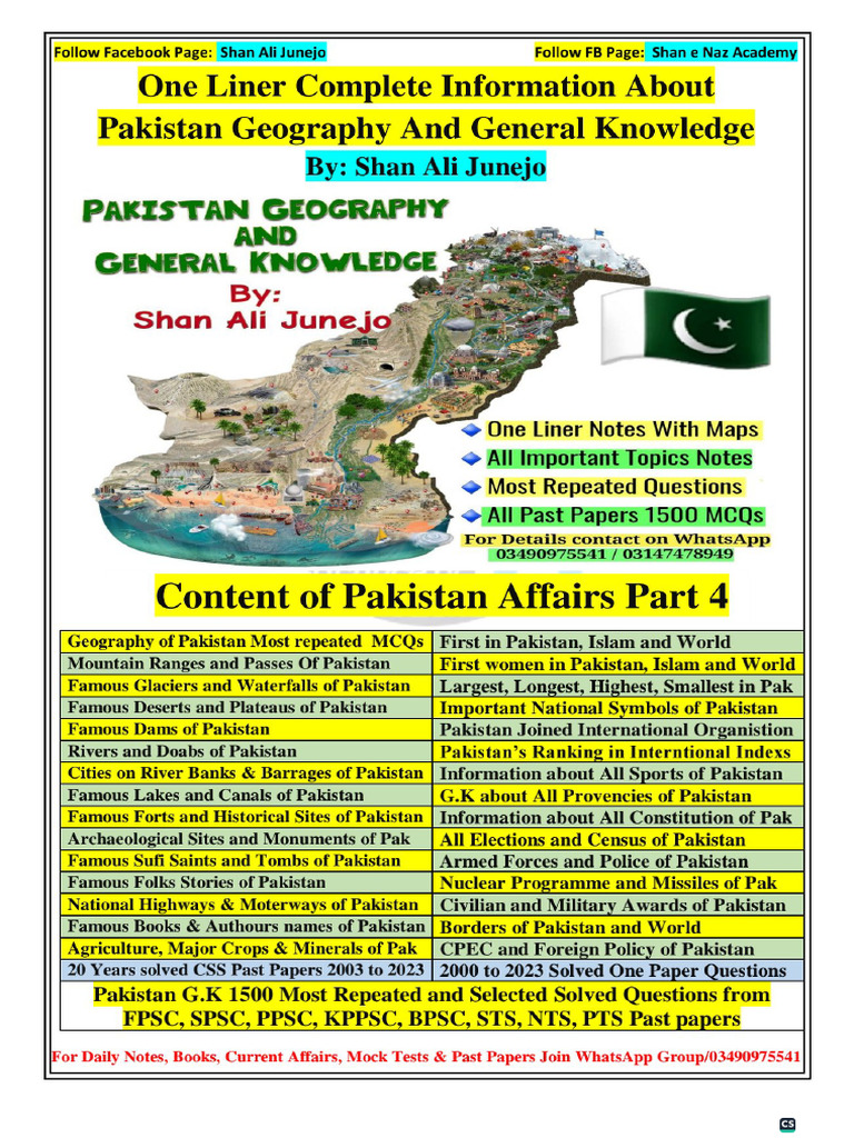 Overview of Pakistan's Geography | PDF