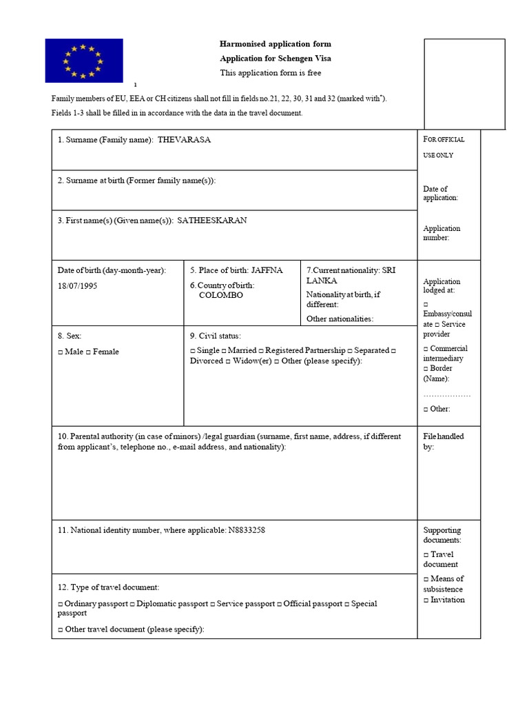 Sashes Karan Application | PDF | Travel Visa | International Law