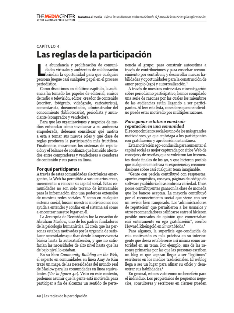 Cap 4 Las Reglas de La Participación | PDF | Internet | Wiki