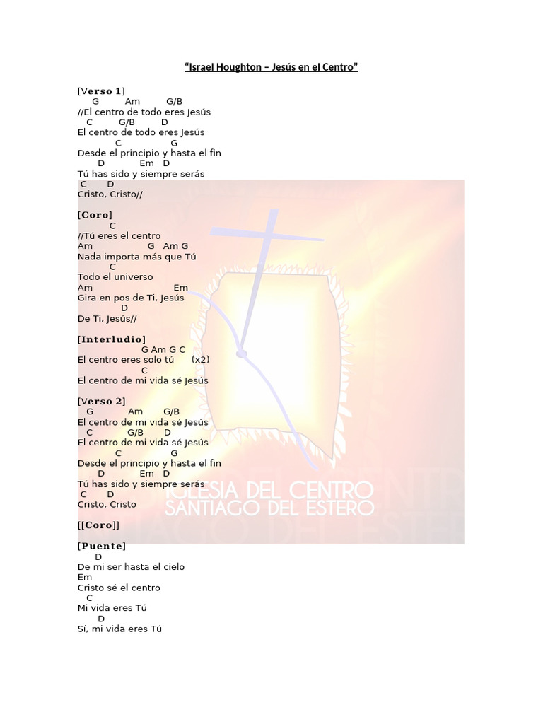 Israel Houghton Jesús en El Centro (CHART) | PDF