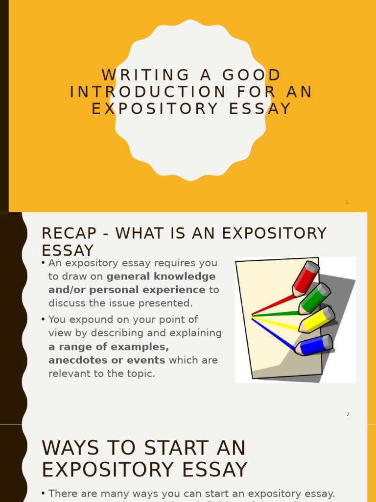 B3. Writing A Good Introduction For An Expository Essay | PDF | Essays ...