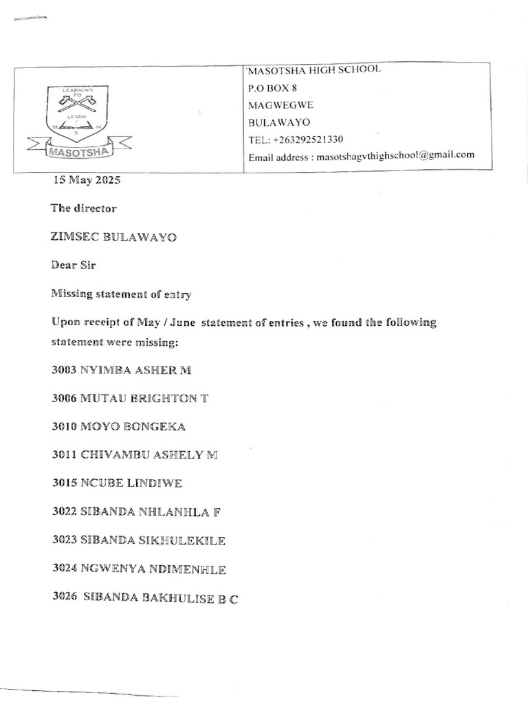 Missing Statements | PDF