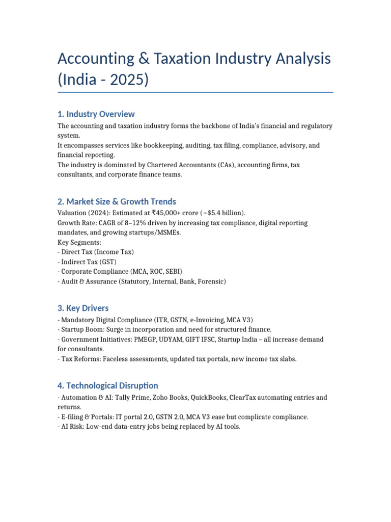 India Accounting & Taxation Trends 2025 | PDF | Taxes | Corporations