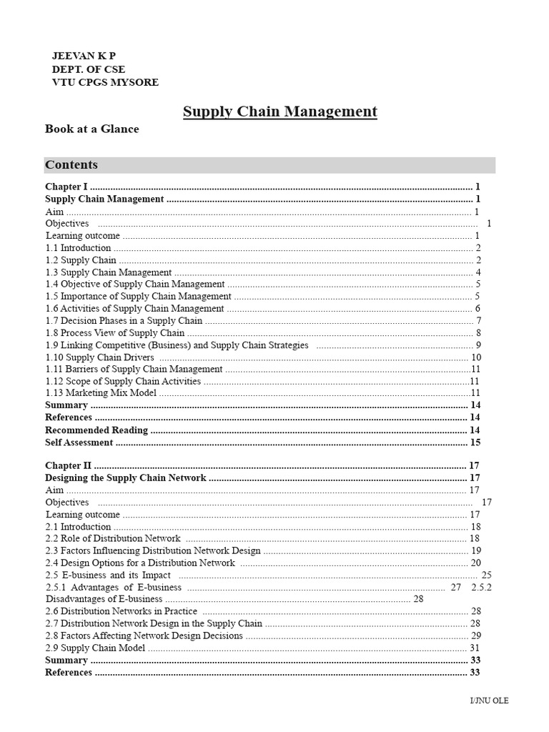 PHD SCM Full Notes | PDF | Supply Chain | Supply Chain Management