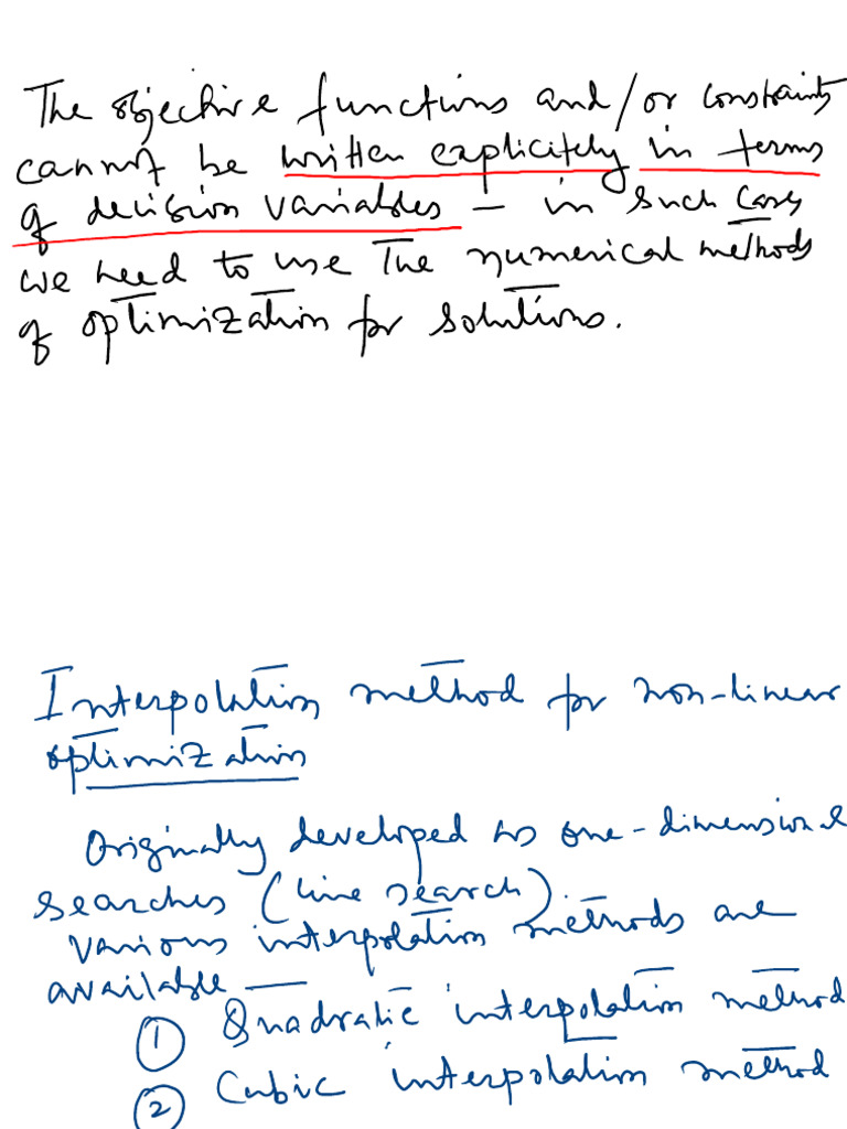 Nonlinear Optimization - Interpolation Method | PDF