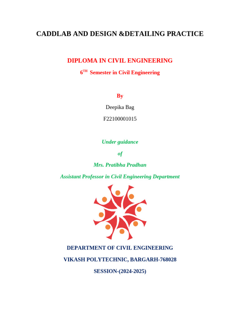Cadd Lab Format 6th Sem Diploma | PDF