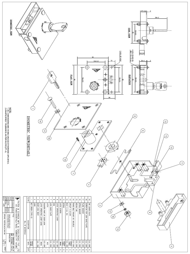 Door Lock For Aux Converter | PDF