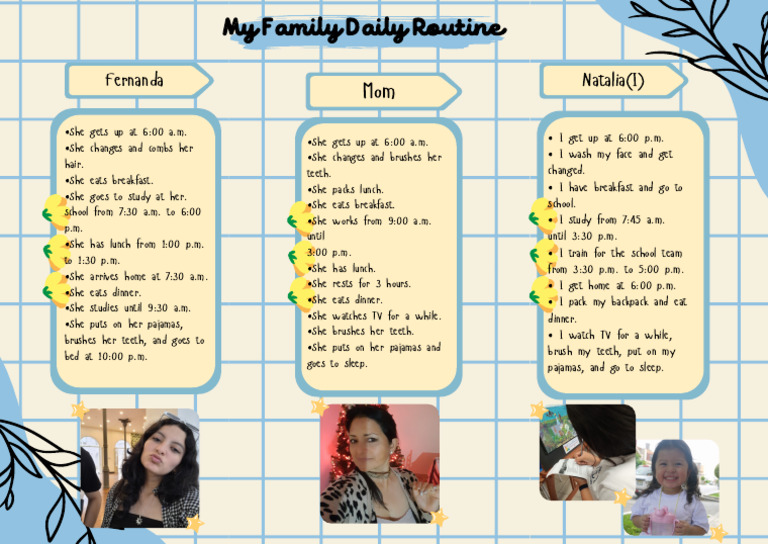Family Daily Routine Overview | PDF