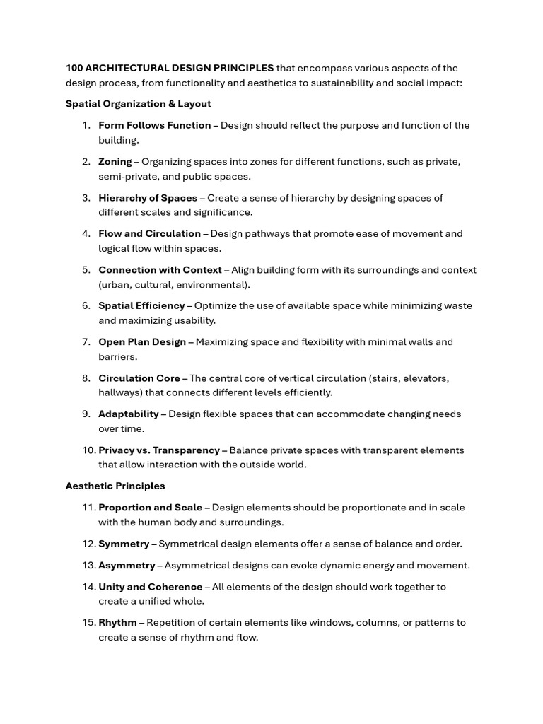 100 Architecture Design Principle | PDF | Symmetry