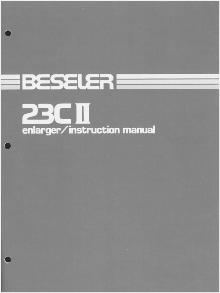 Beseler 23C II Manual | PDF