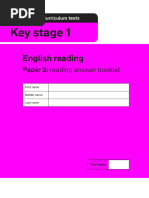 2023 Key Stage 1 English Reading Paper 2 Reading Answer Booklet | PDF ...