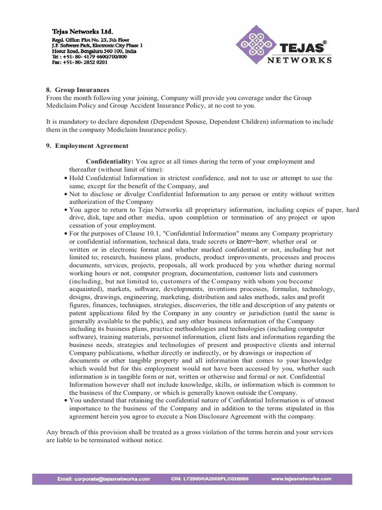 Employment Agreement | PDF