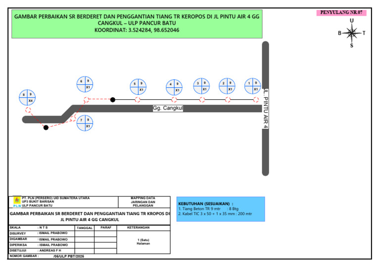 SR Deret Tiang Kropos Di JL Pintu Air GG Cangkul | PDF