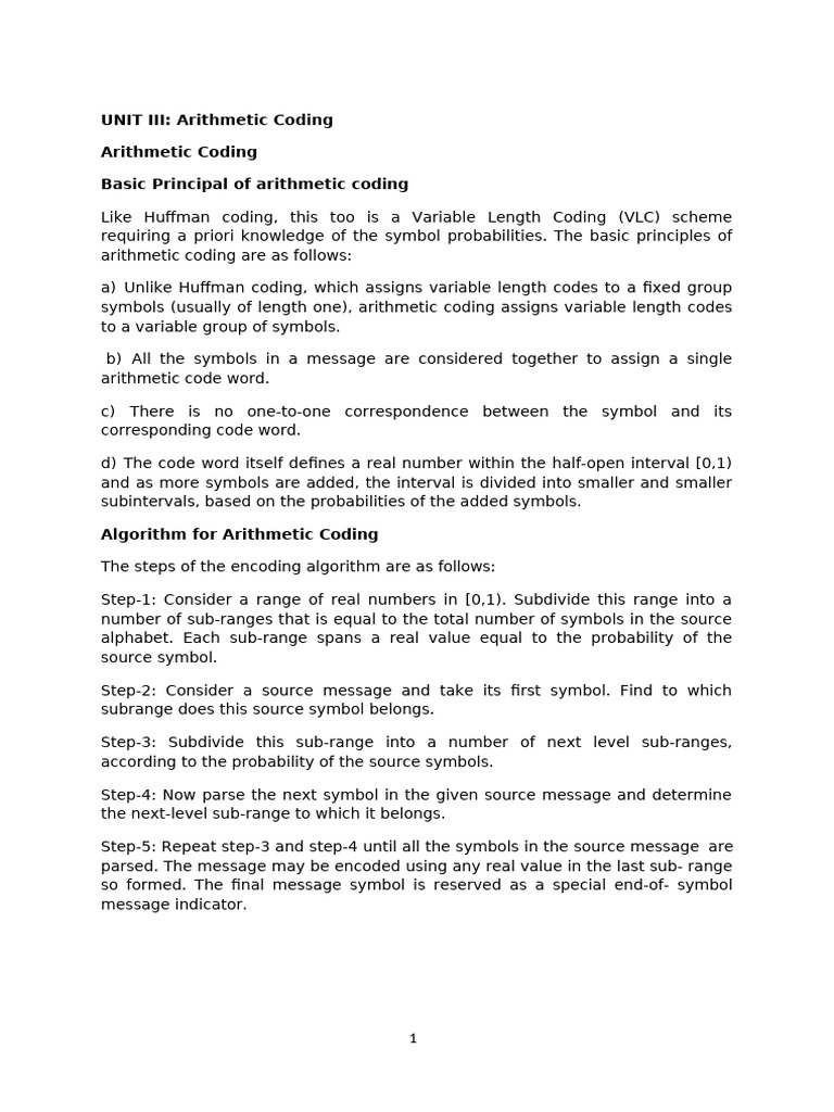 Data Compression Unit III | PDF | Data Compression | Computer Data