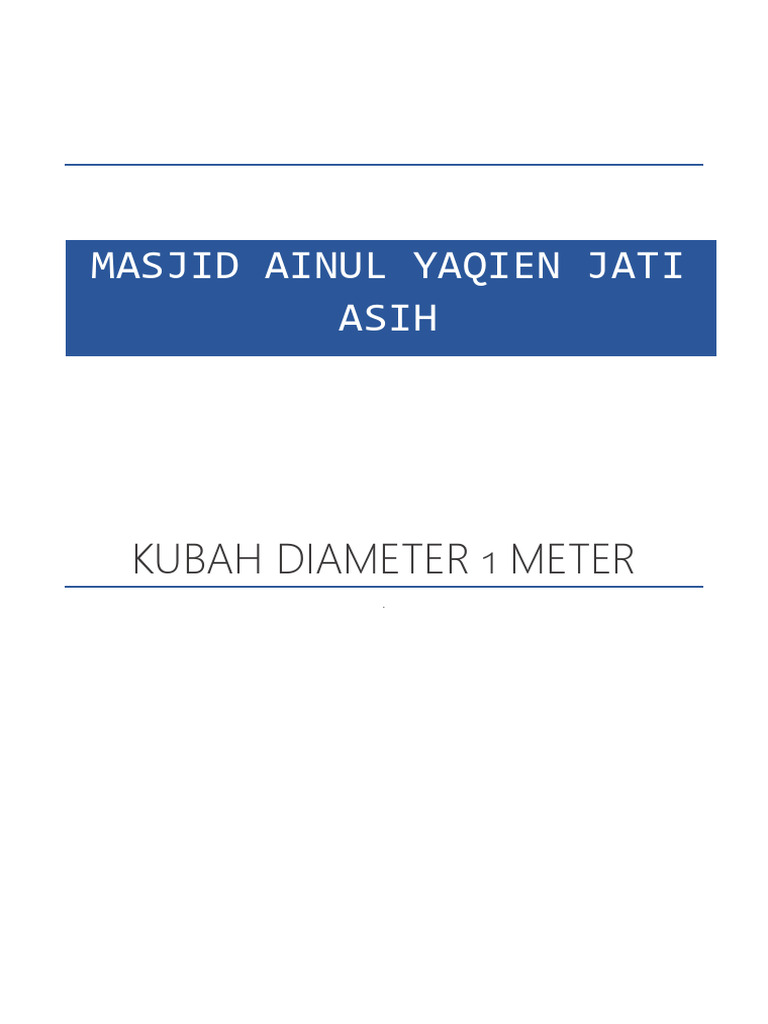 Kubah Masjid Ainul Yaqien | PDF