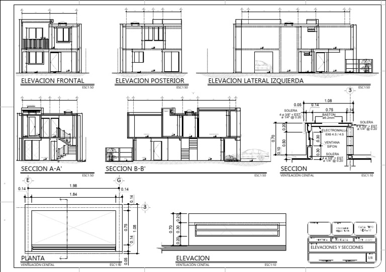 03. ELEVACIONES Y SECCIONES | PDF