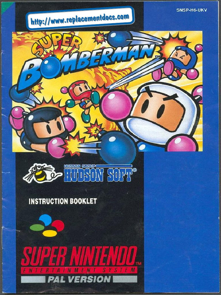 Super Bomberman - UK Manual - SNS | PDF