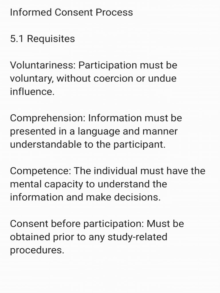 Inform Consent Process | PDF