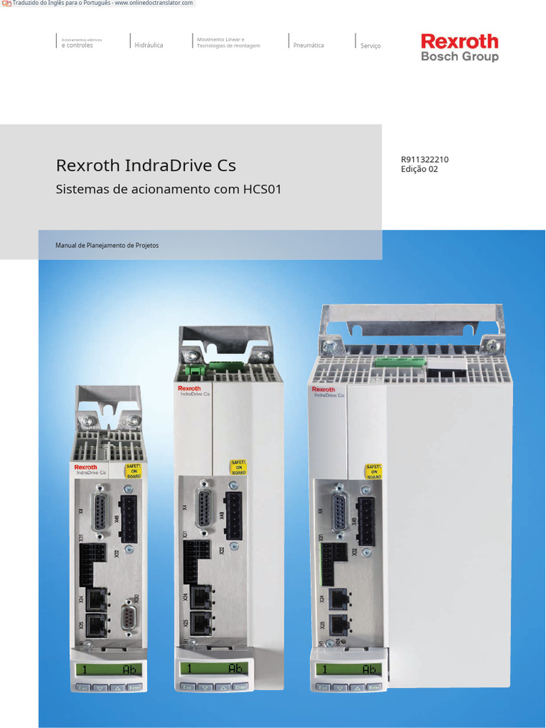 Sistemas de Acionamento Rexroth IndraDrive Cs | PDF | Eletricidade ...