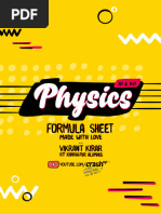 VITEEE Physics Formula Overview | PDF