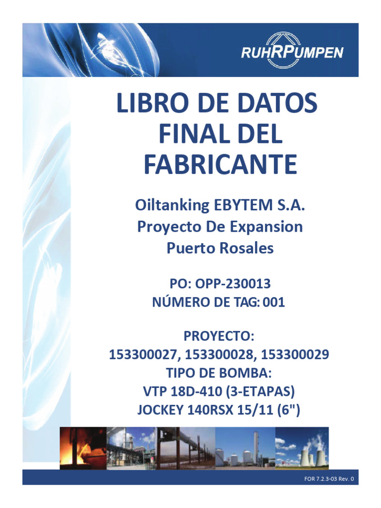 153300029-016-Final Databook | PDF | Bomba | Turbina