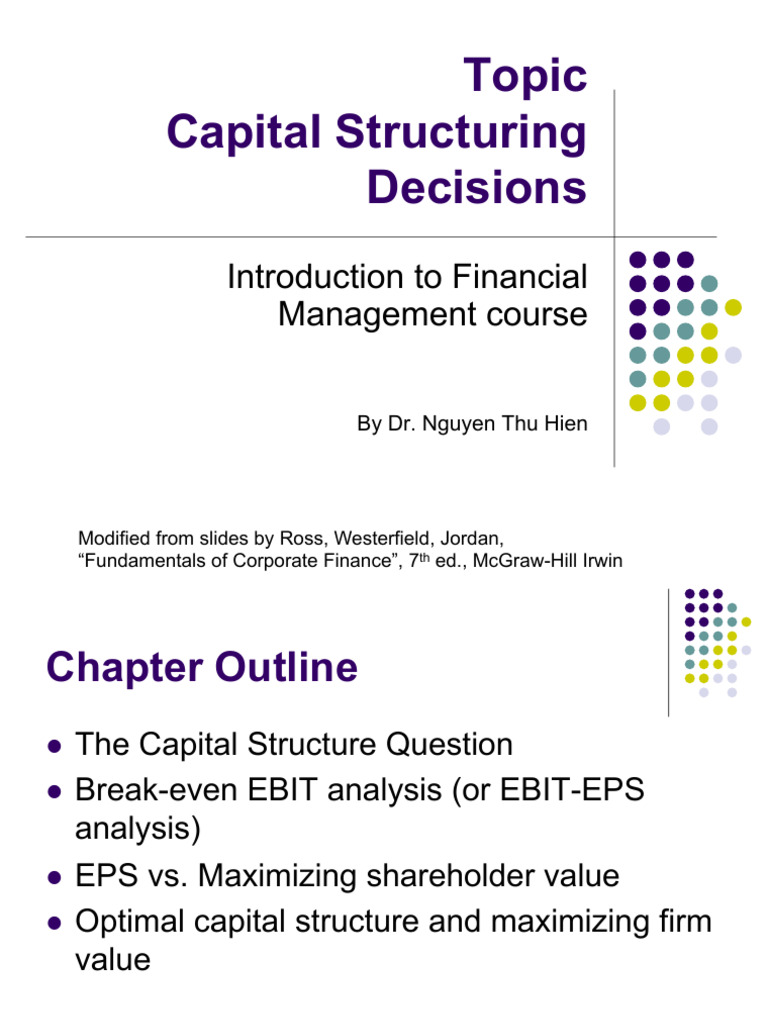 9-Capital Structuring Decision | PDF | Capital Structure | Equity (Finance)