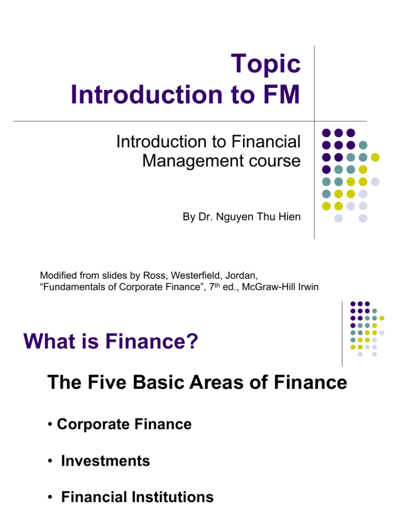 1 - Introduction To Corporate Finance | PDF | Partnership | Equity ...