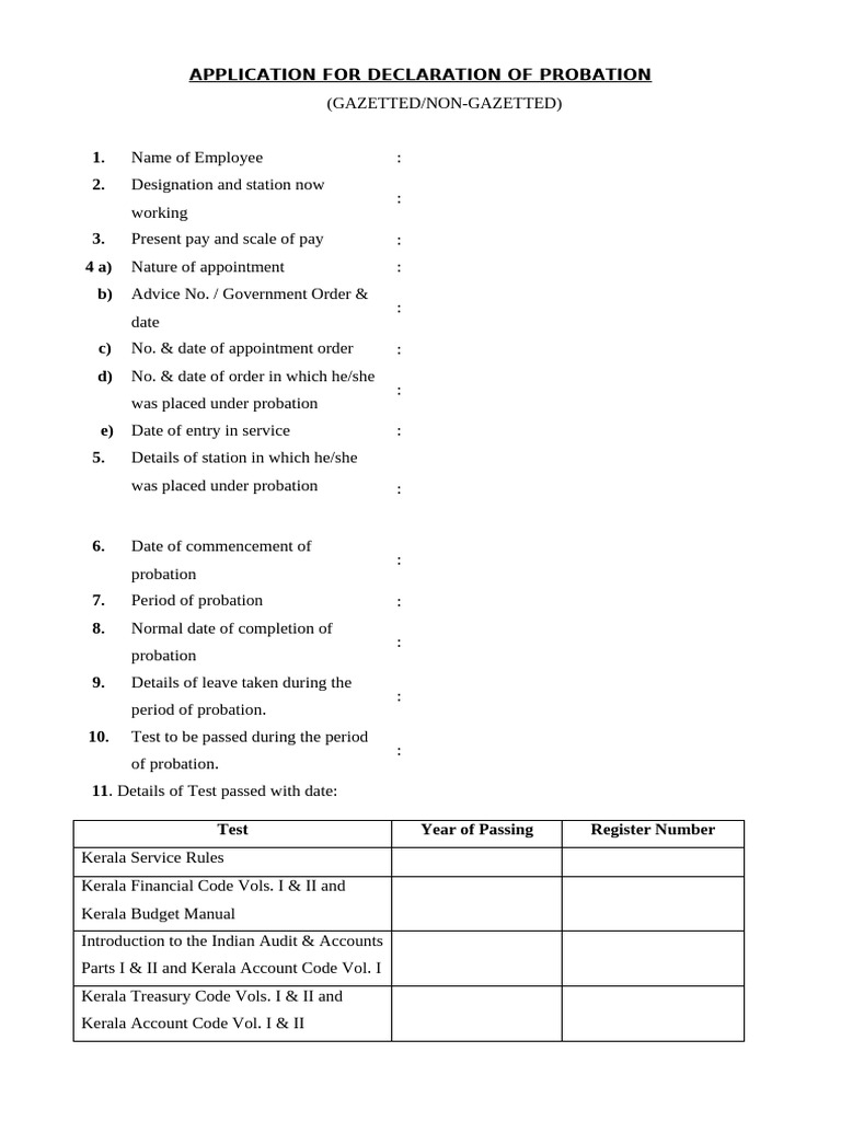 Application For Declaration of Probation 1 | PDF