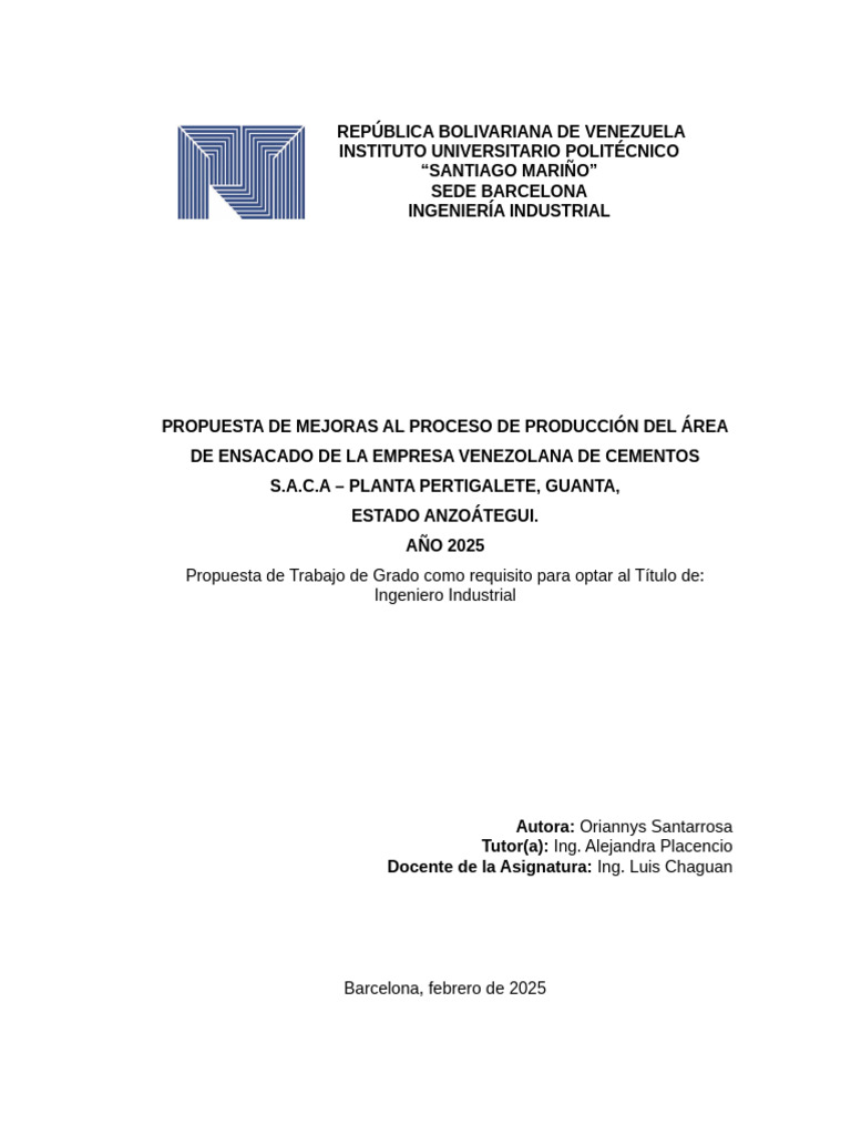 Proyecto de Inv - Oriannys Santarrosa | PDF | Calidad (comercial) | Business