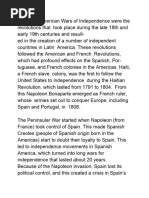 Latin American Independence Timeline | PDF | Latin America | South America