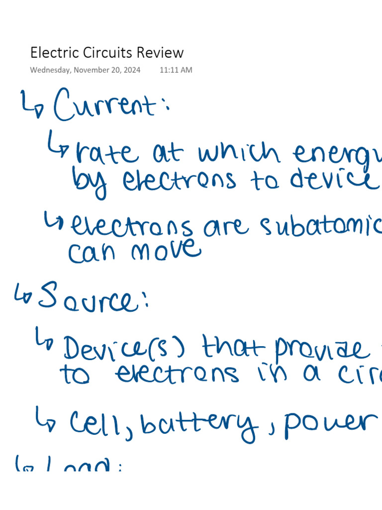 Electric Circuits Review 2 | PDF