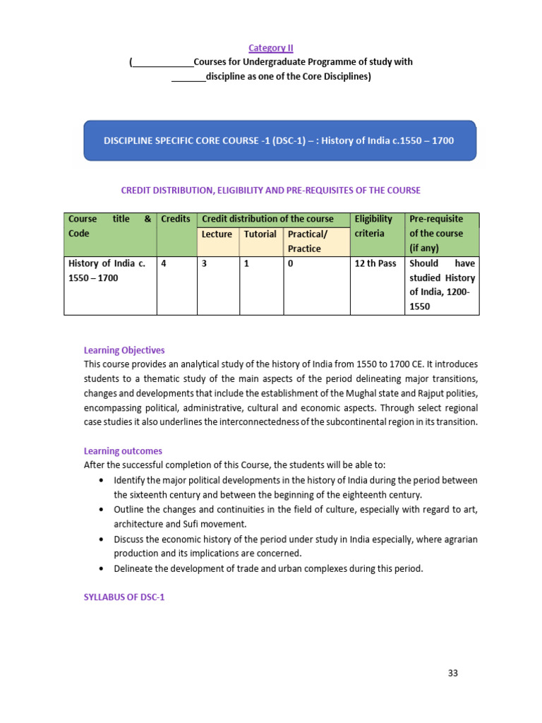 BA (P) History Major Sem-4 | PDF | Mughal Empire | Science
