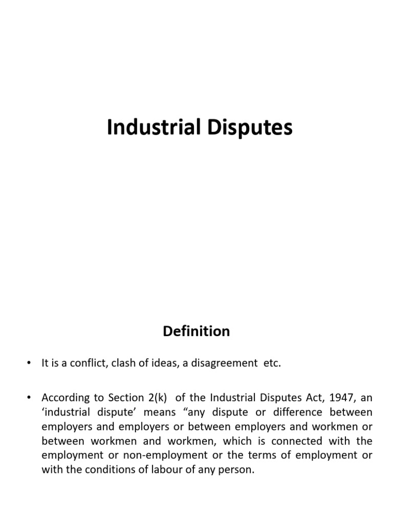 Chapter 2. Industrial Dispute | PDF | Employment | Tribunal
