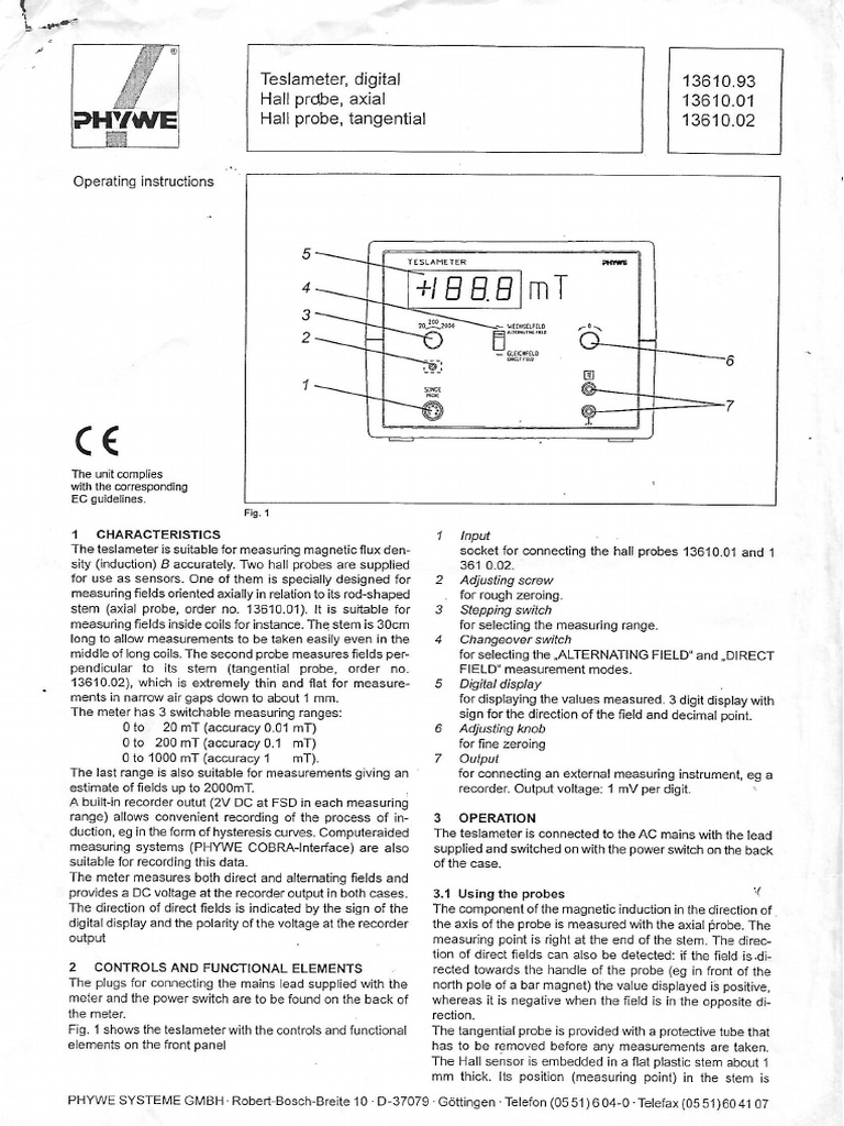 Instruções_Teslameter (1) | PDF