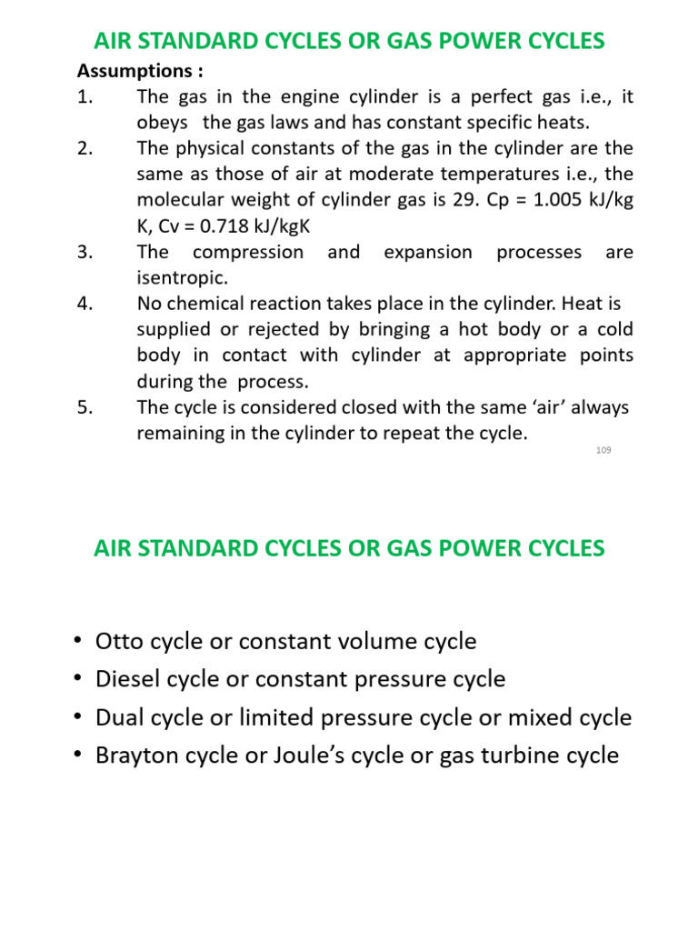 Air Standard Limited Pressure Cycle Analysis | PDF | Engine Technology ...