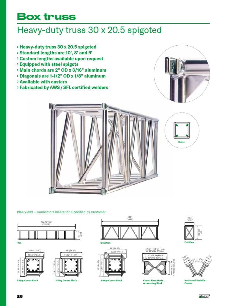 Heavy Duty Truss 30 X 20 5 Spigoted 1 | PDF | Structural Engineering