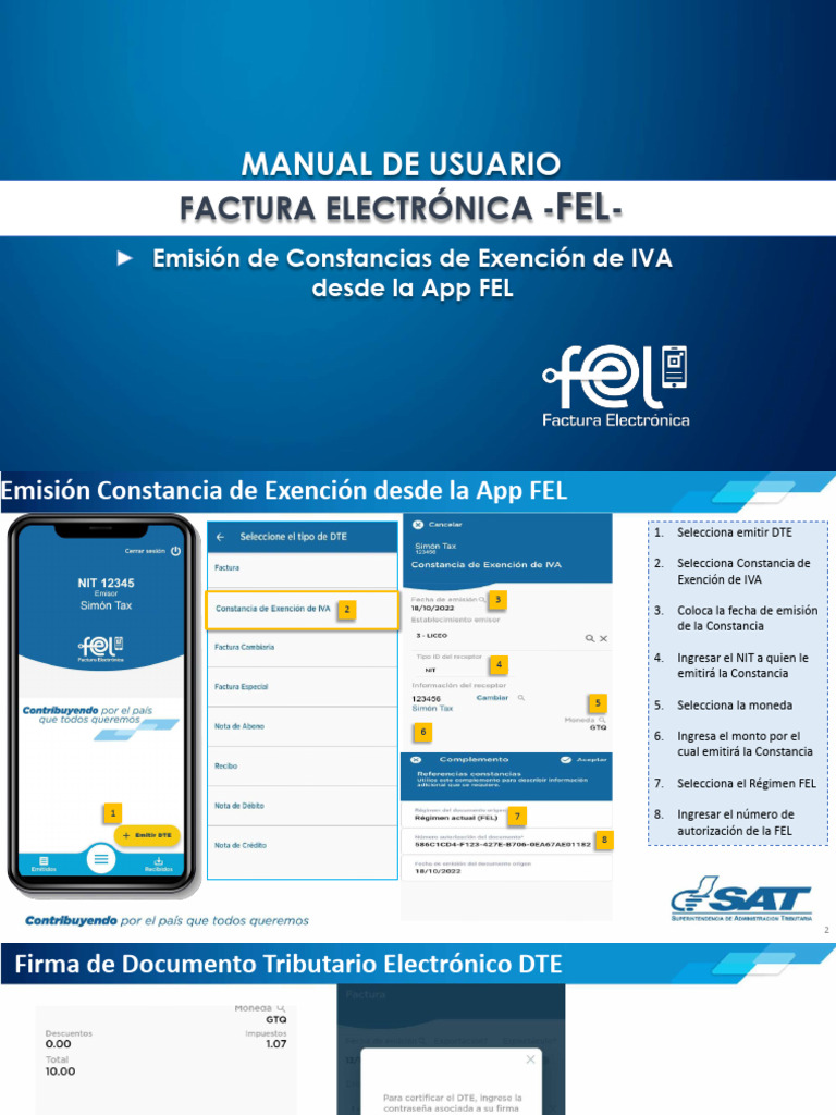 Emisión de Constancias IVA en App FEL | PDF