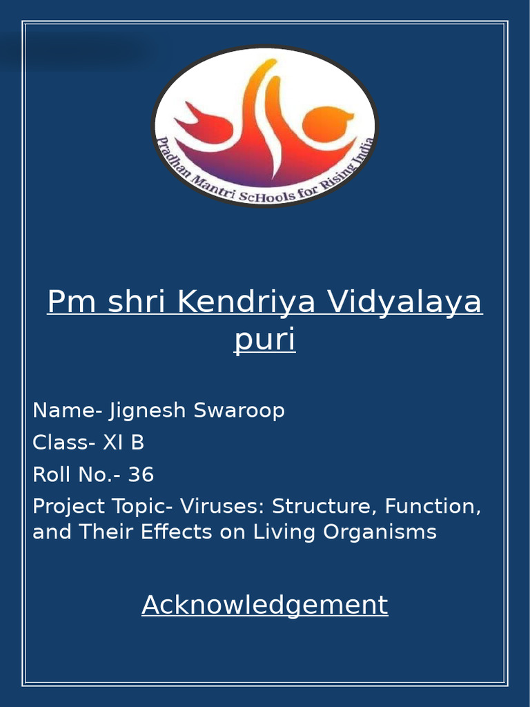 PM Shri Kendriya Vidyalaya Puri | PDF | Virus | Organisms