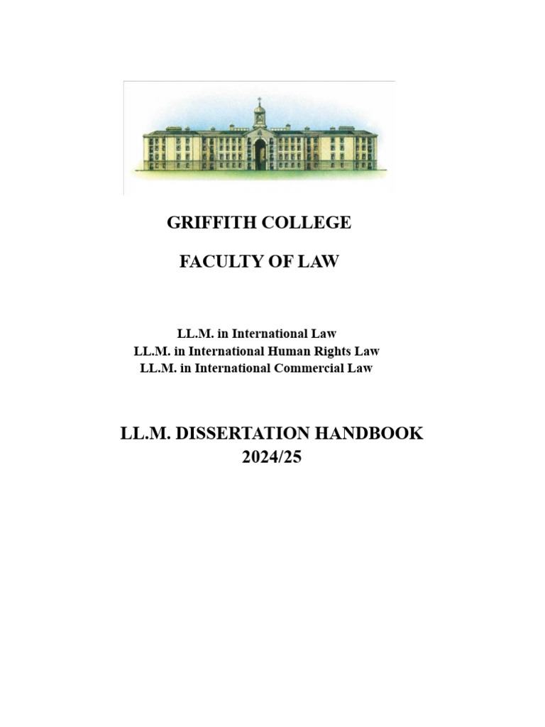 LLM Dissertation Handbook 2024 - 2025 | PDF | Thesis | Citation