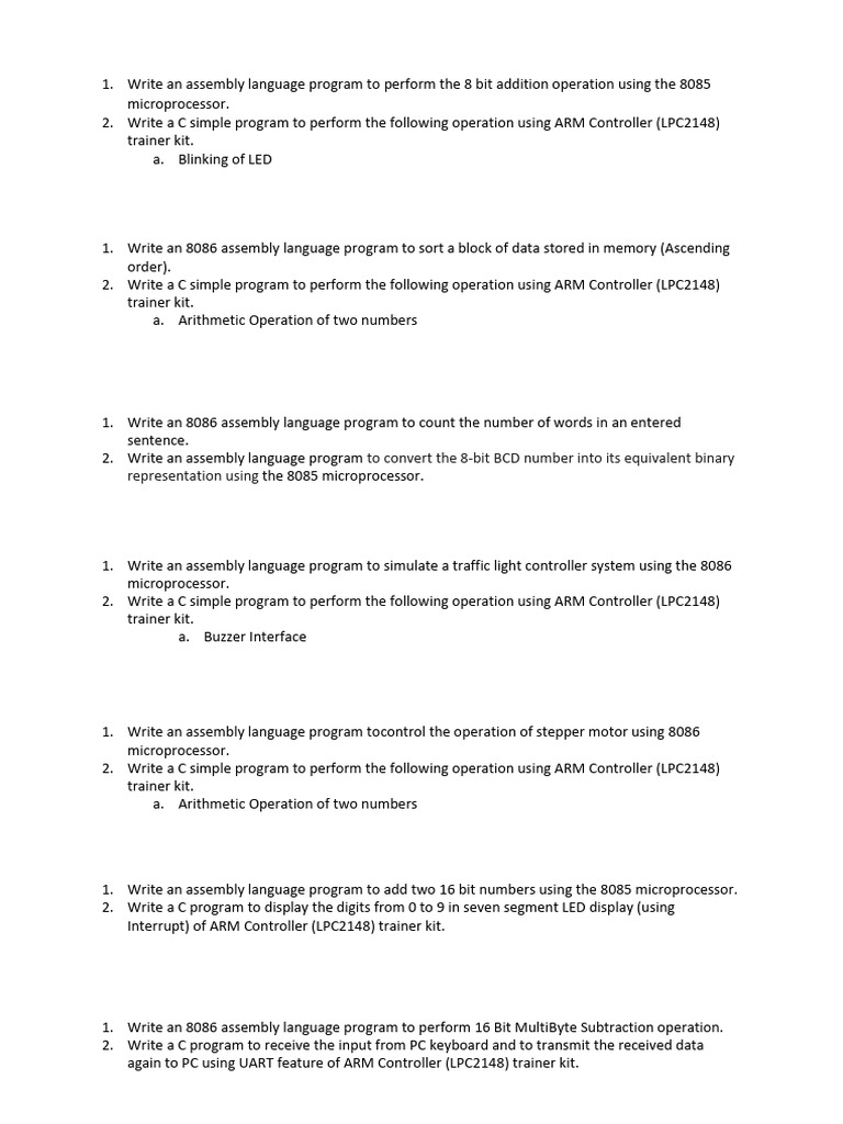 MPMC - Practical Question Paper Set-01 | PDF | Bit | Binary Coded Decimal