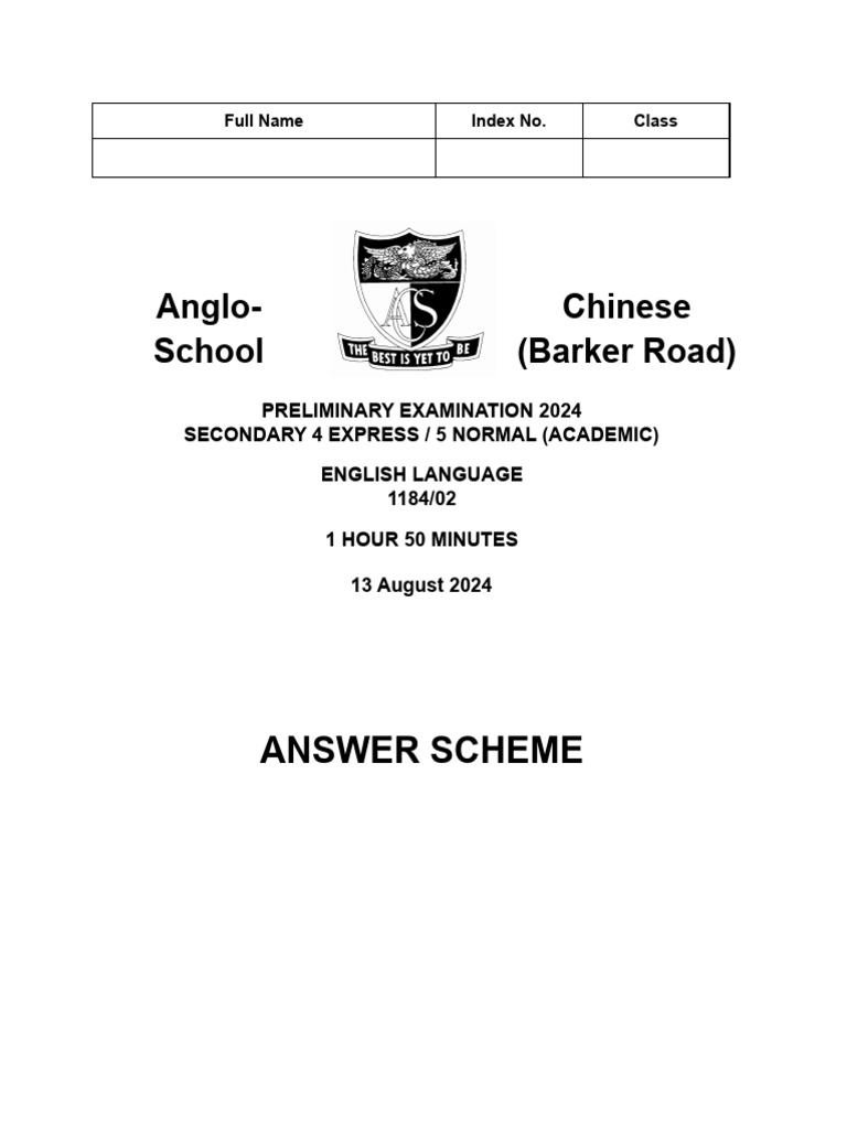 Acsbr Prelims 2024 4e5a Paper 2 Ans | PDF