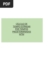 Tabla MTM - Tmu Unidades de Medicion de Tiempo | PDF