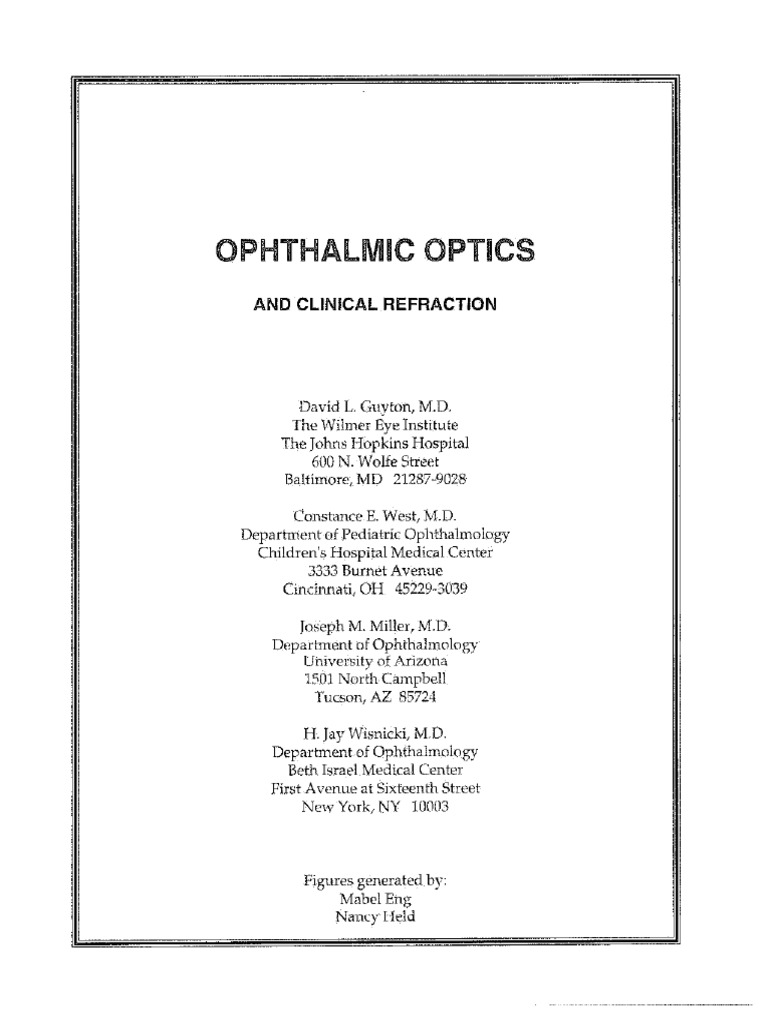 Optics and Clinical Refraction | PDF